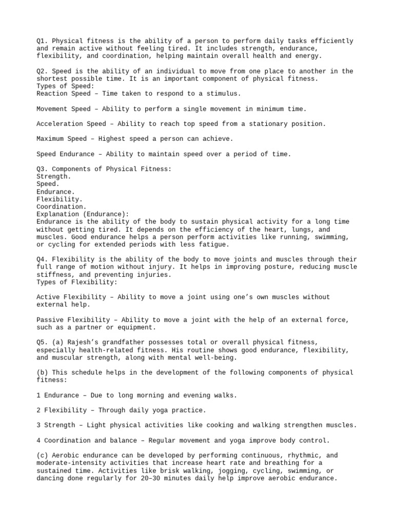 Understanding Physical Fitness Components | PDF | Flexibility (Anatomy ...