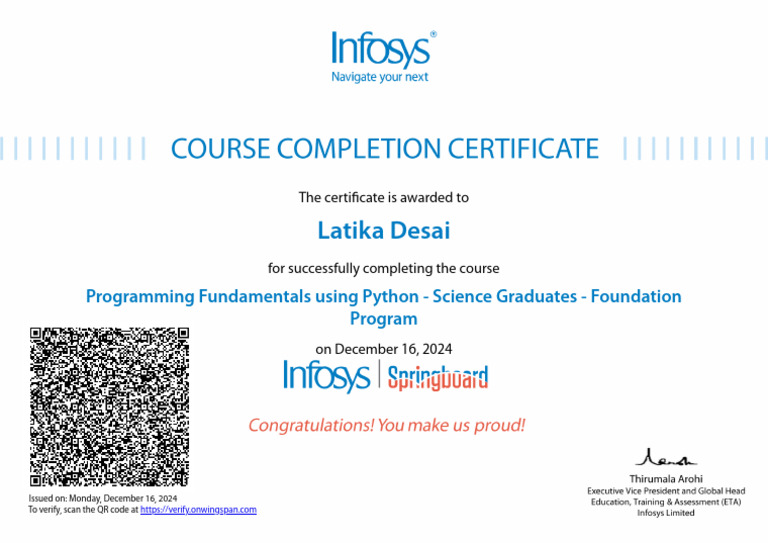 Latika Desai: Programming Fundamentals Using Python - Science Graduates ...