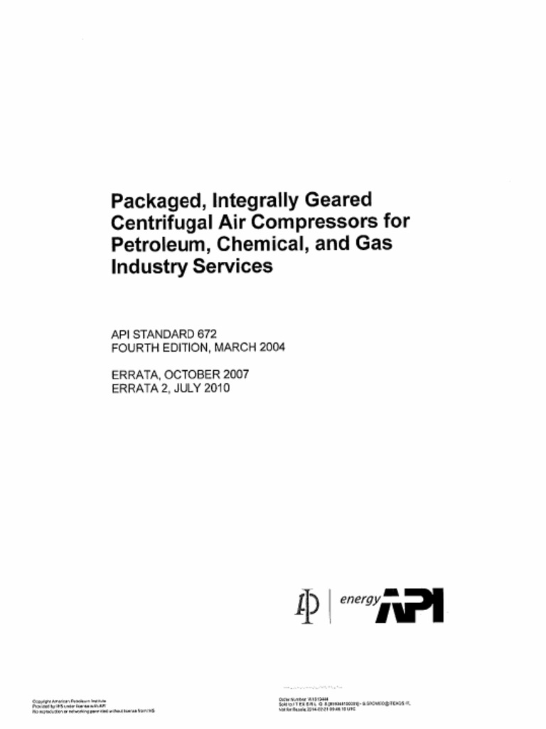 Api 672 - Mar - 2004 | PDF