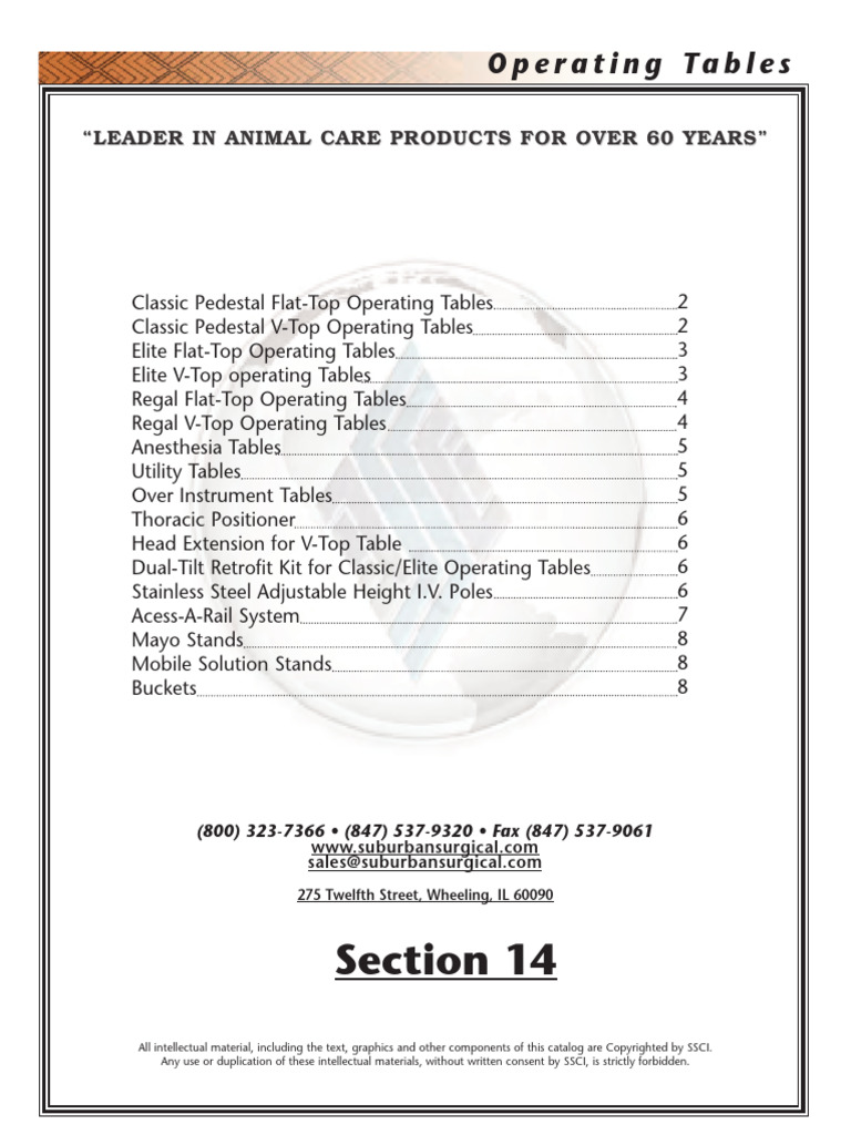 702488 14 Operating Room Tables | PDF