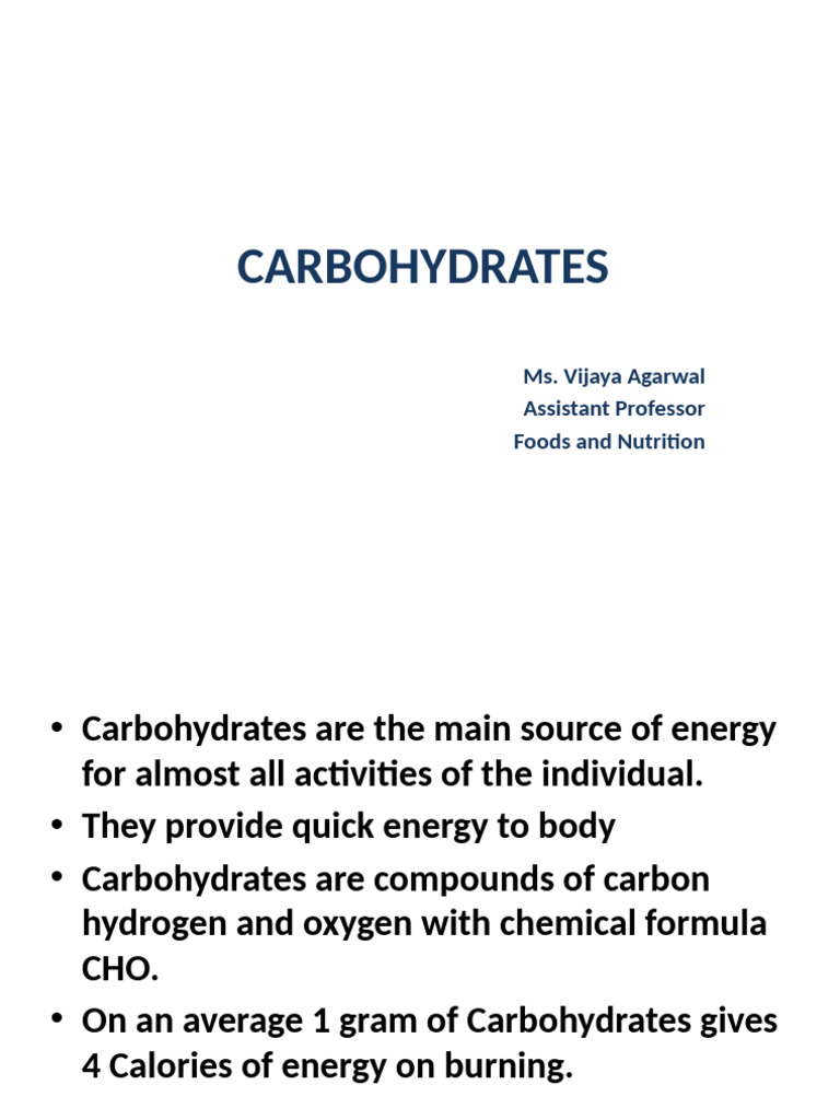 Understanding Carbohydrates: Types & Functions | PDF | Carbohydrates | Fat