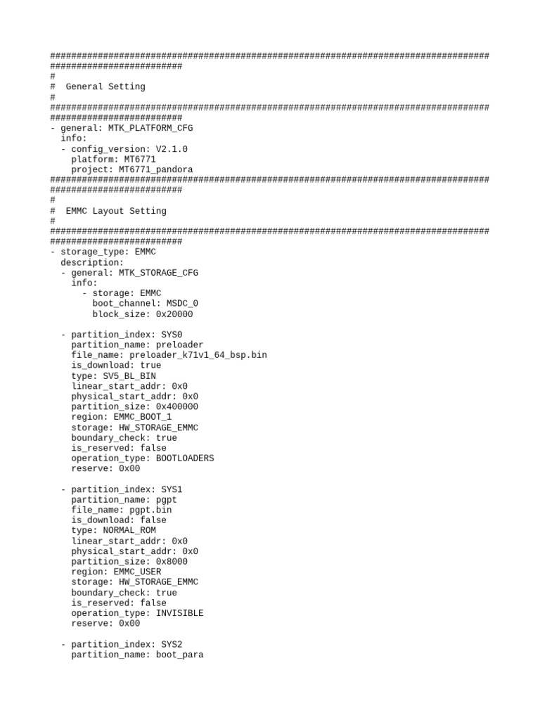 MT6771 Android Scatter | PDF | Computer Data Storage | Data Management