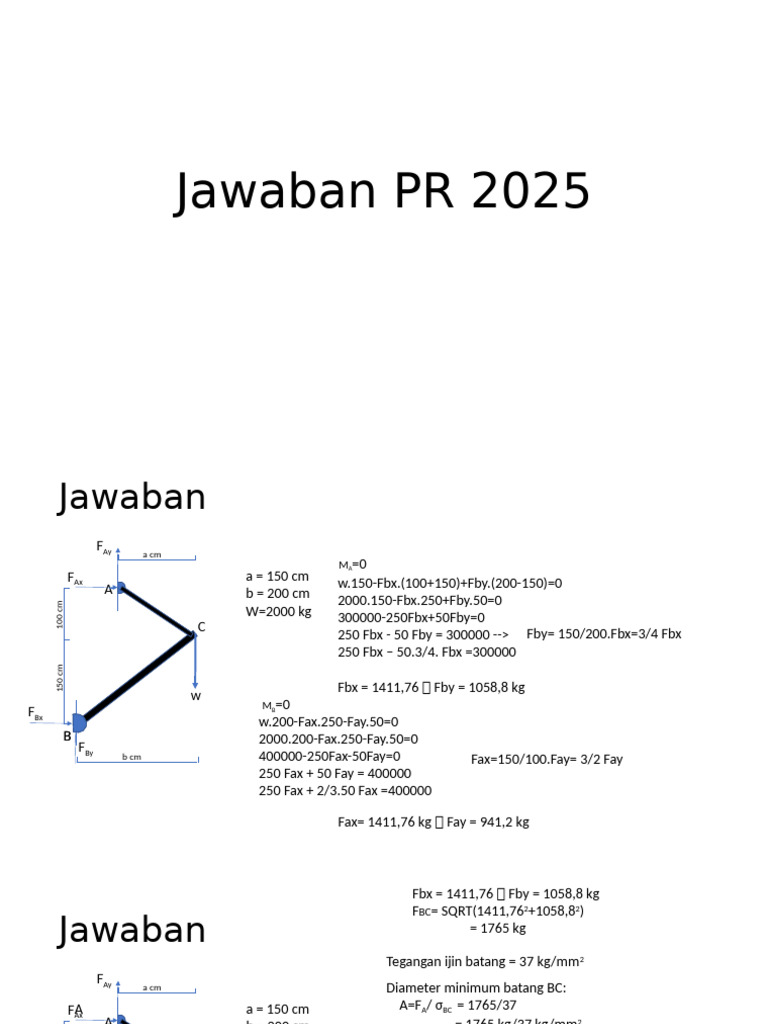 Jawaban PR 2025 | PDF | Ballistics | Projectile Weapons
