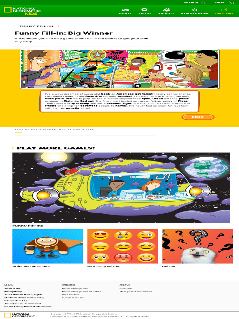 Funny Fill-In Big Winner | PDF