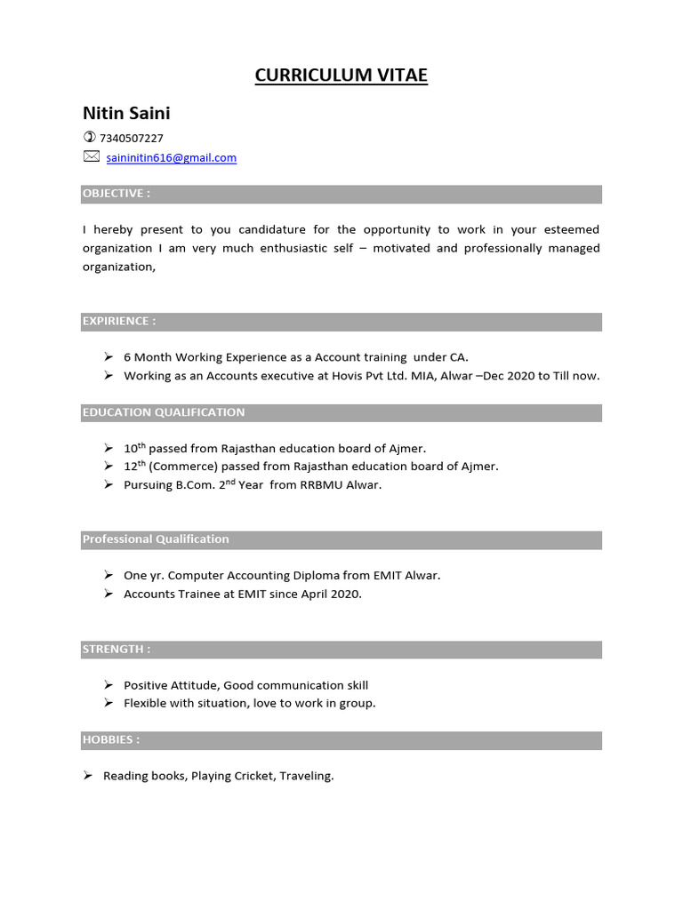 Nitin Resume | PDF