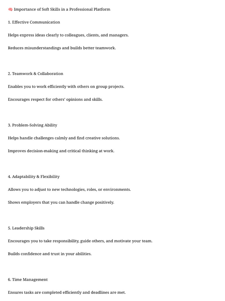 Essential Soft Skills for Career Success | PDF