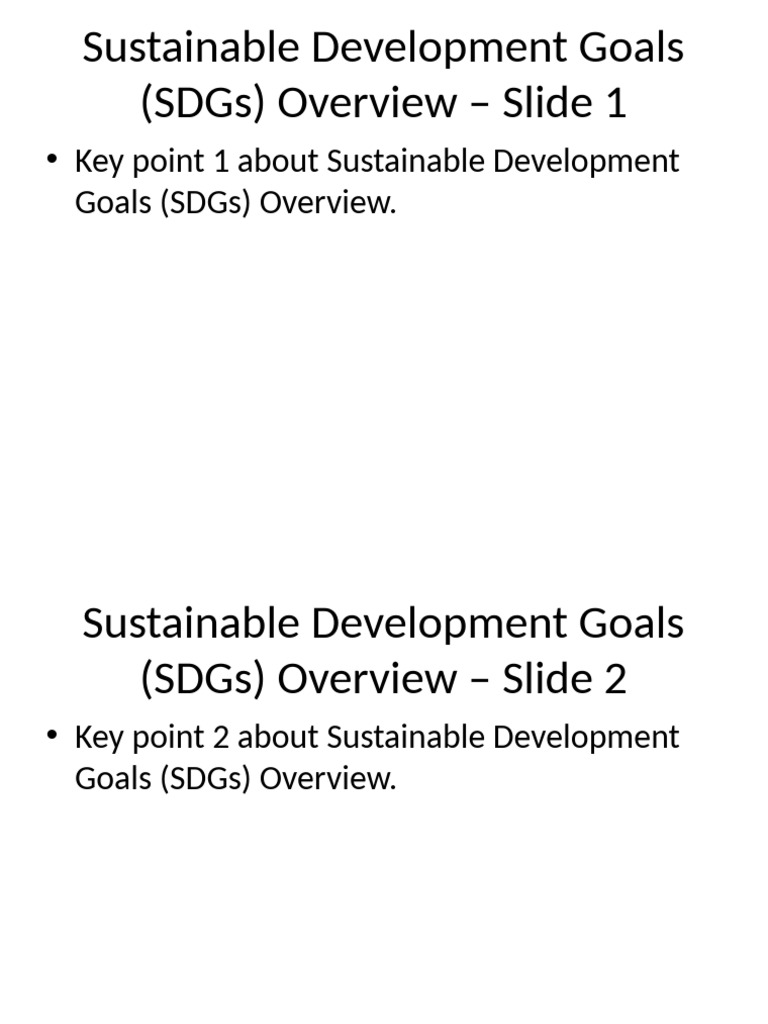 Sustainable Development Goals | PDF