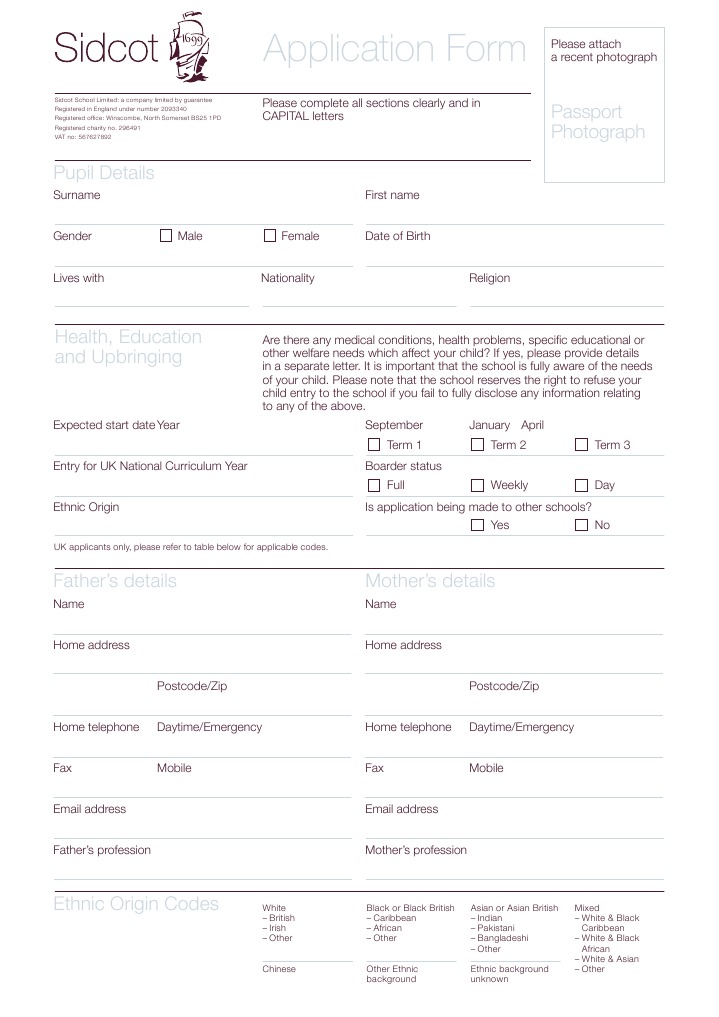 Application | PDF | Race And Ethnicity In The United States Census | Parent