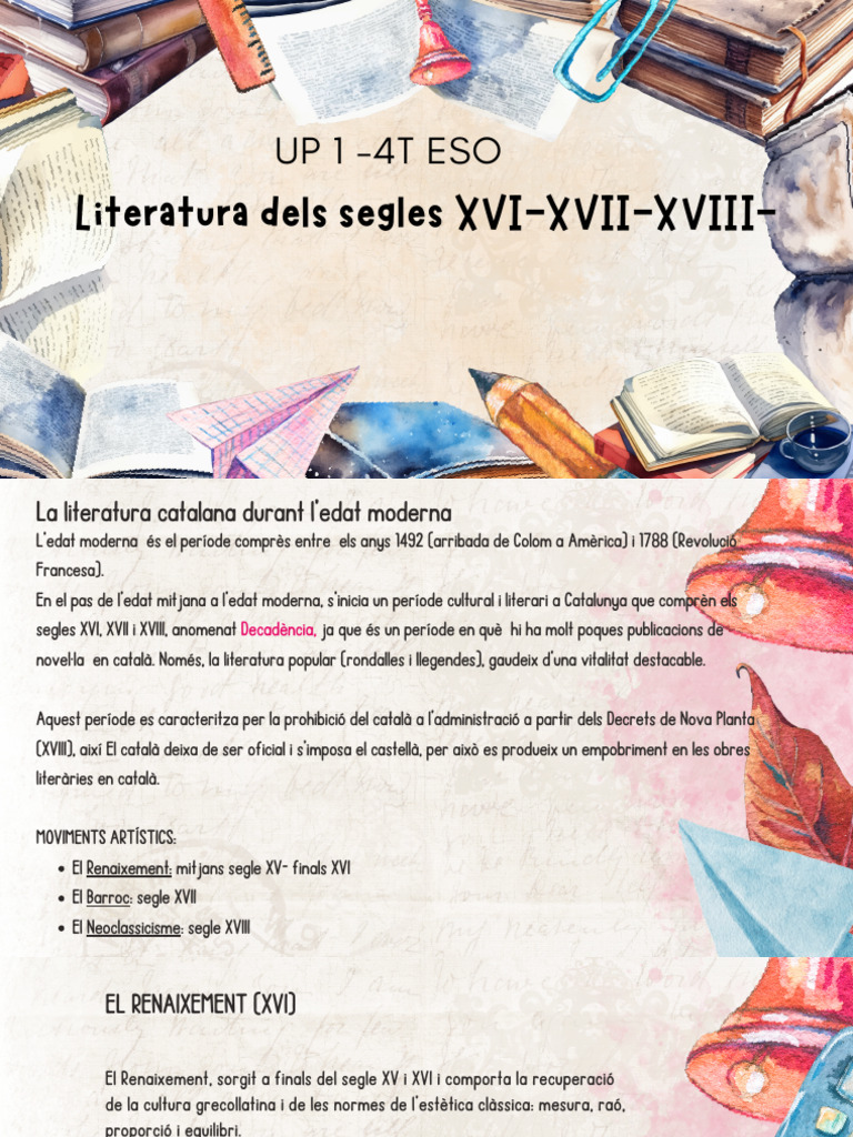 Colorful Handcrafted Literature Creative Education Presentation | PDF