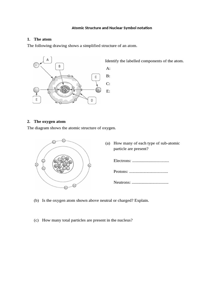 4. Atomic Structure and Nuclear Symbol Notation | PDF | Atoms ...