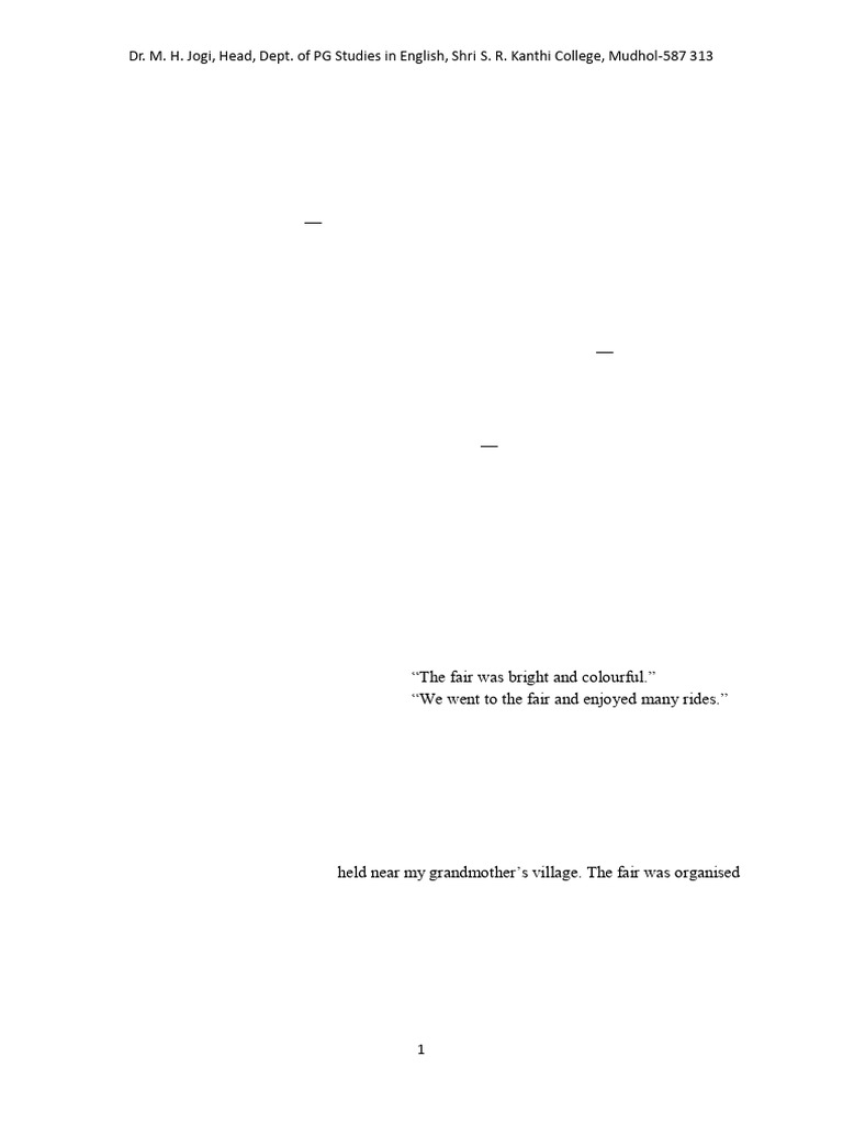 Descriptive and Narrative Writing Examples | PDF