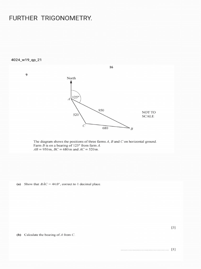 Trigonometry 2D and 3 D - 250505 - 233252 | PDF