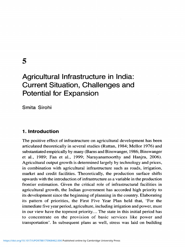 Agricultural Infrastructure in India: Status & Challenges | PDF ...
