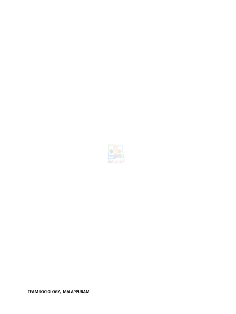 Hsslive-XI Sociology Focus Point-study-notes- 2021 English | PDF ...