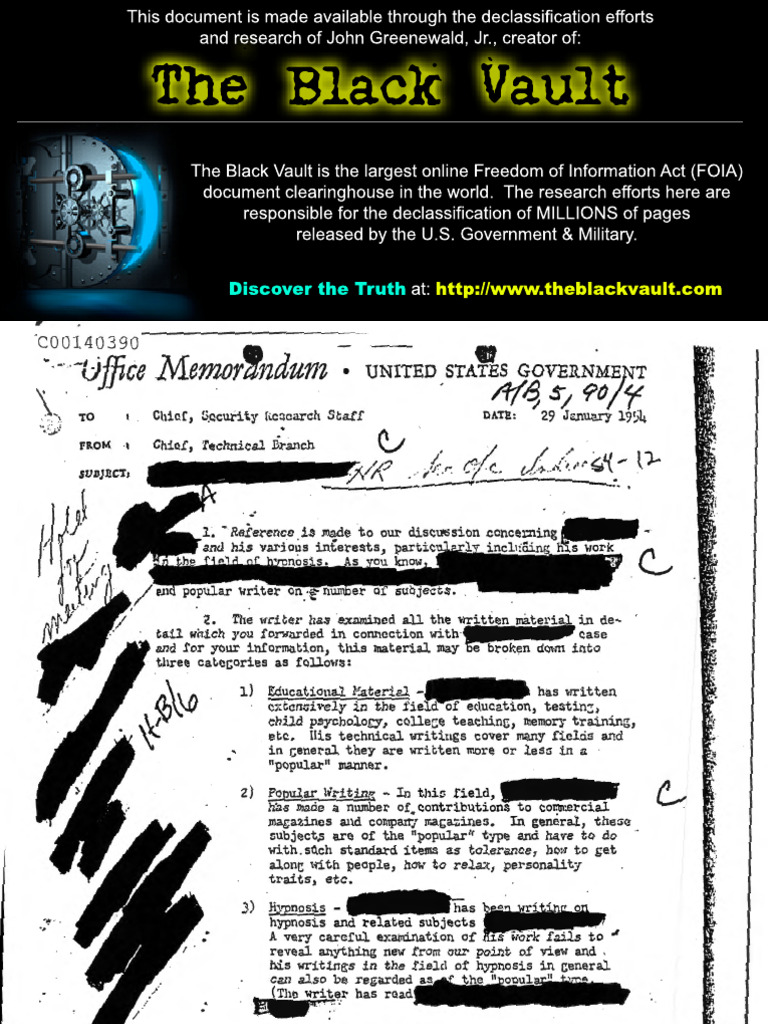 The Black Vault: FOIA Document Hub | PDF