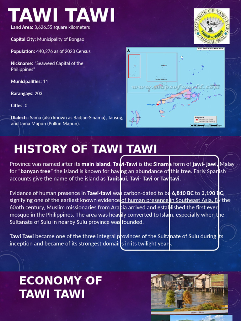 Tawi-Tawi: Culture, History, and Economy | PDF