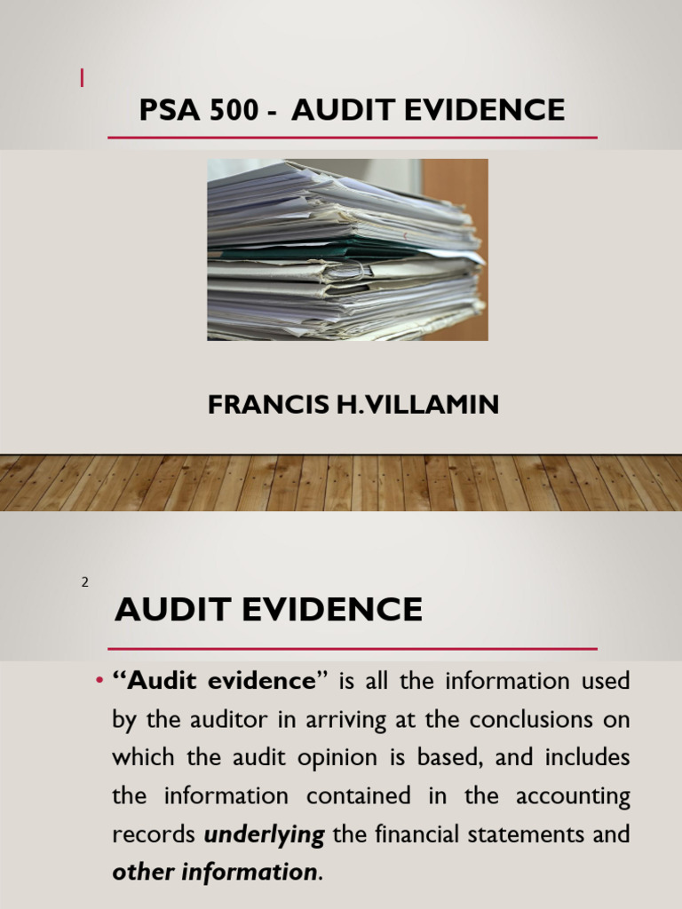 Understanding Audit Evidence Essentials | PDF | Audit | Accounting