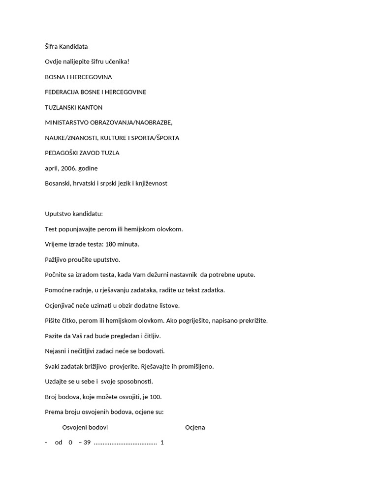 matura - probni | PDF