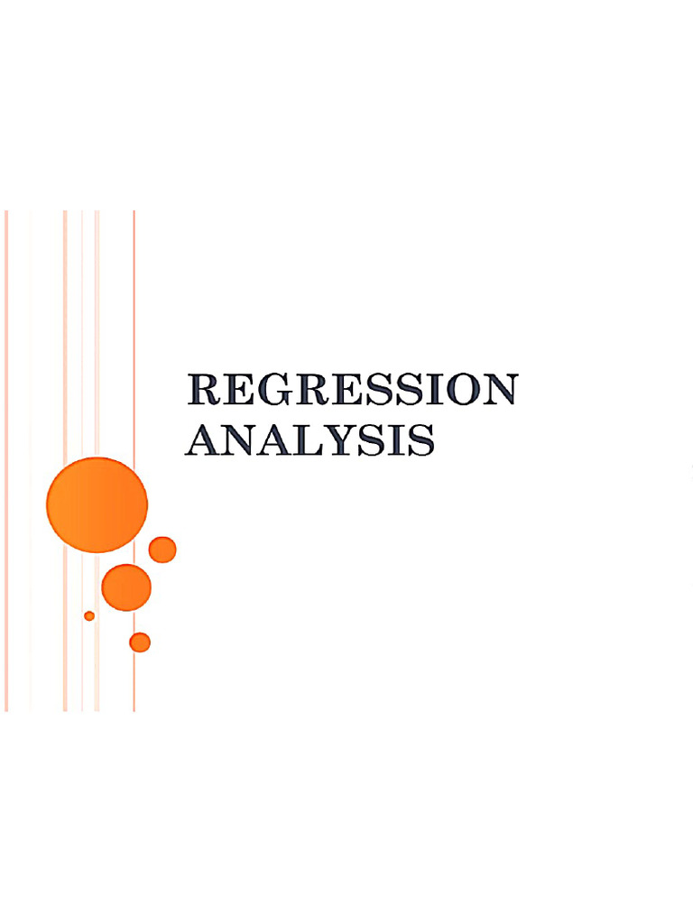 Regression Analysis | PDF