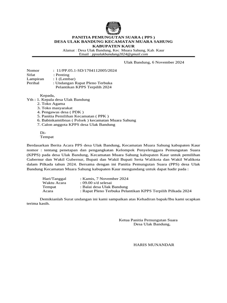 Undangan Kpps | PDF