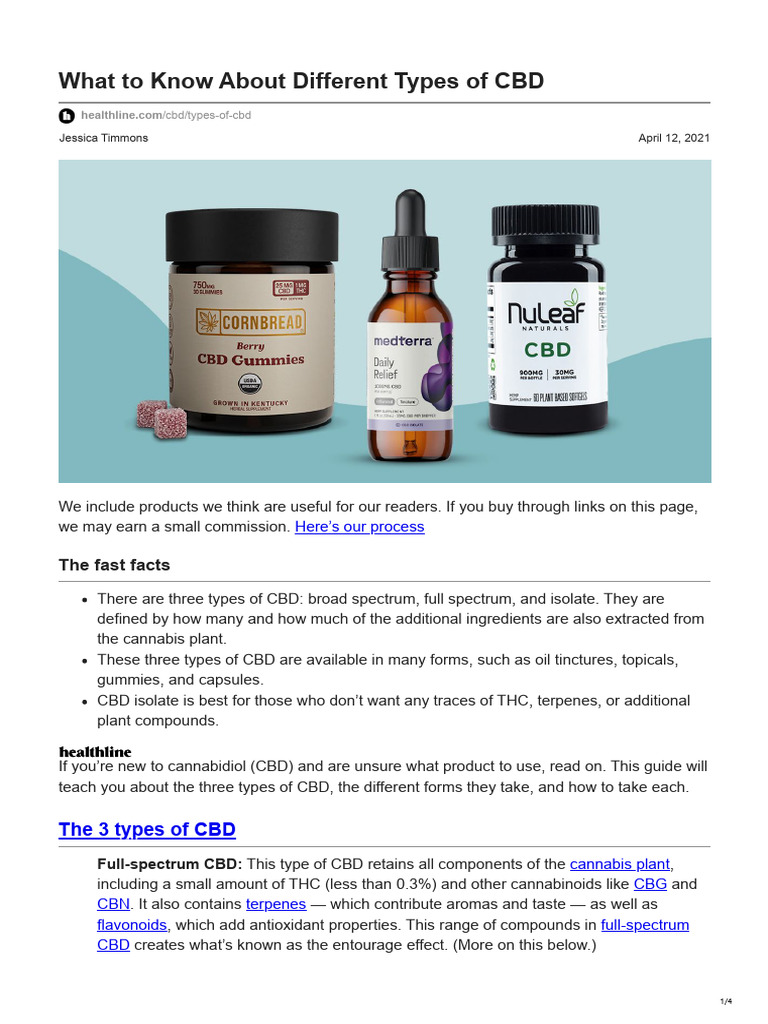 What To Know About Different Types of CBD | PDF | Topical Medication ...