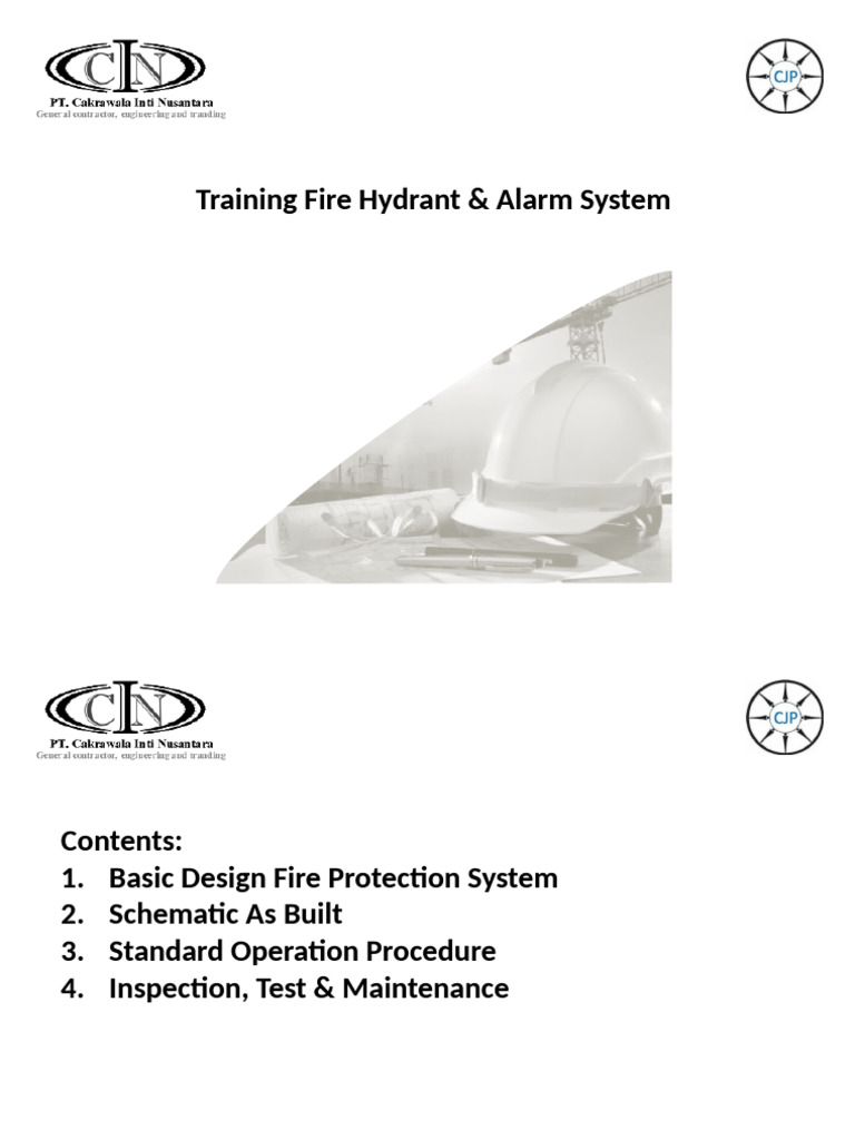 Training Fire Hydran & Alarm System | PDF | Fire Protection | Firefighting