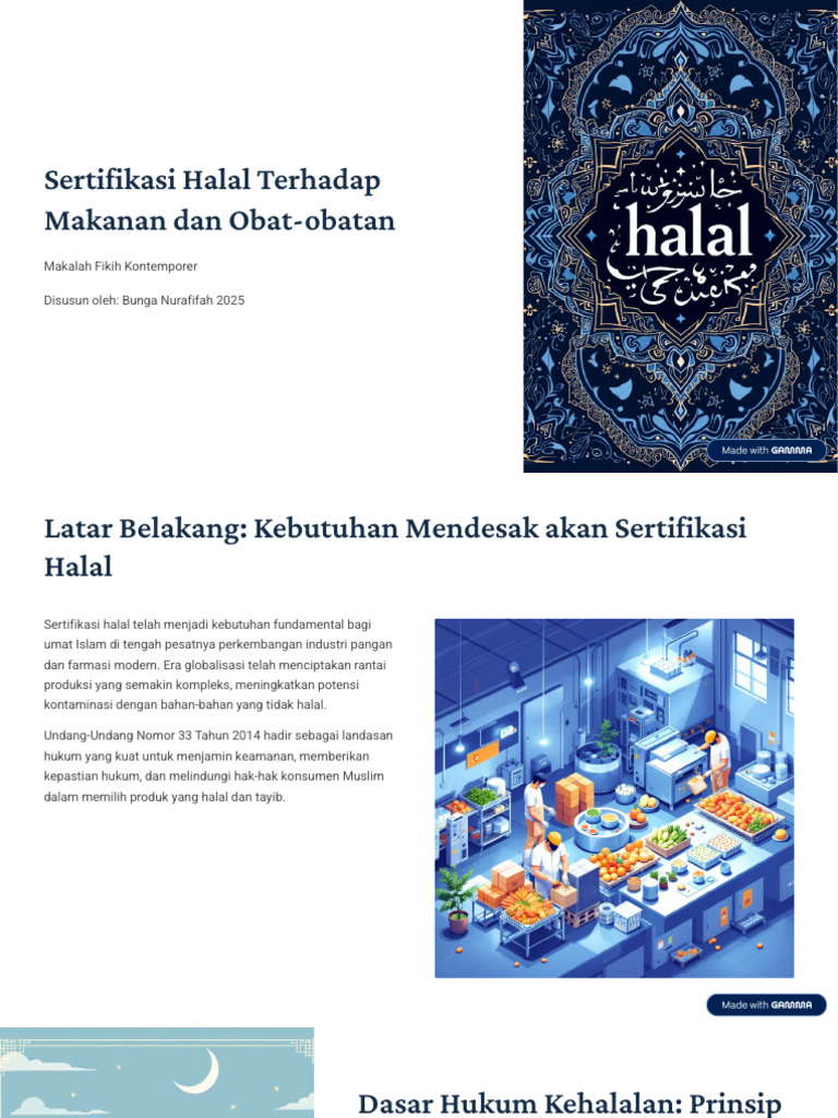 Sertifikasi Halal Terhadap Makanan Dan Obat Obatan | PDF