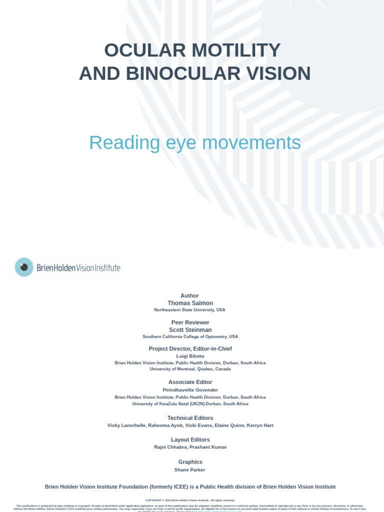 Understanding Eye Movements in Reading | PDF | Dyslexia | Nervous System