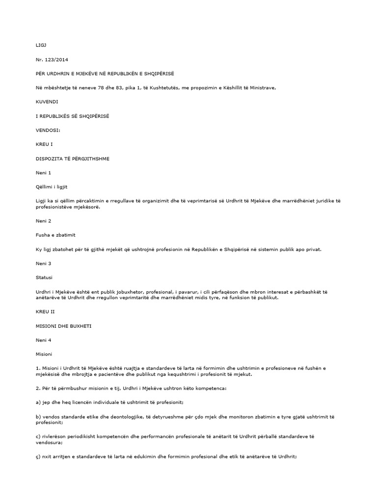 Ligji Per Pajisjet Mjekesore X31380allp1 | PDF