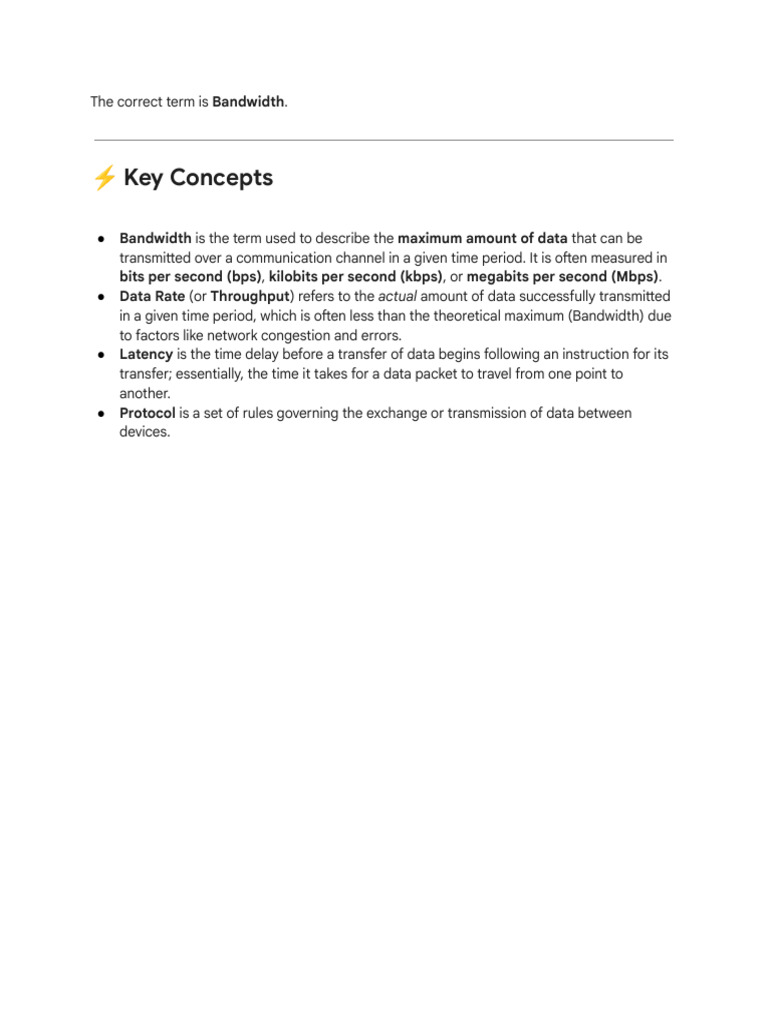 Understanding Bandwidth and Data Rate | PDF