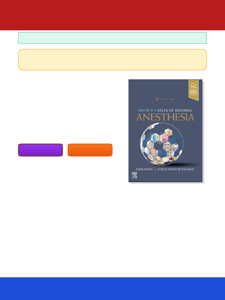 Brown’s Atlas of Regional Anesthesia Ehab Farag ebook PDF unlocked ...