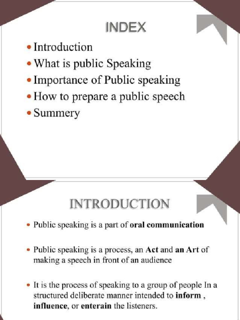 Public Speaking | PDF