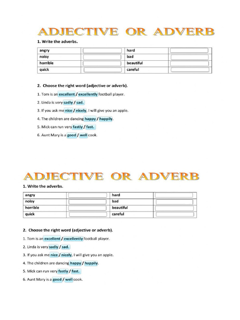 Adj and Adv | PDF