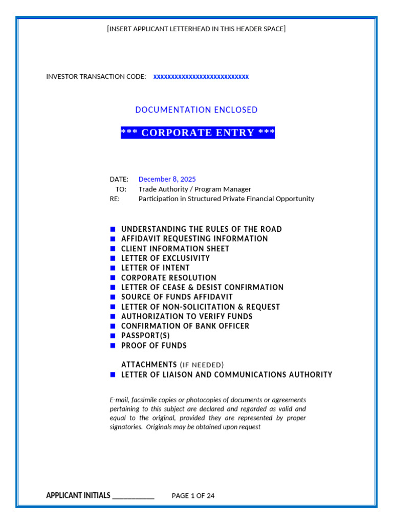 Scam Alert - KYC CORPORATE PPP FORM Blanco With Date | PDF | Affidavit ...