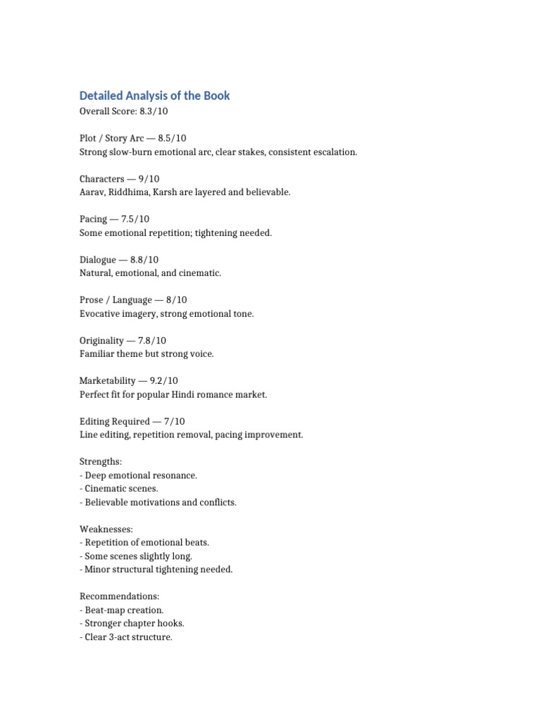 Book Analysis Priyal | PDF
