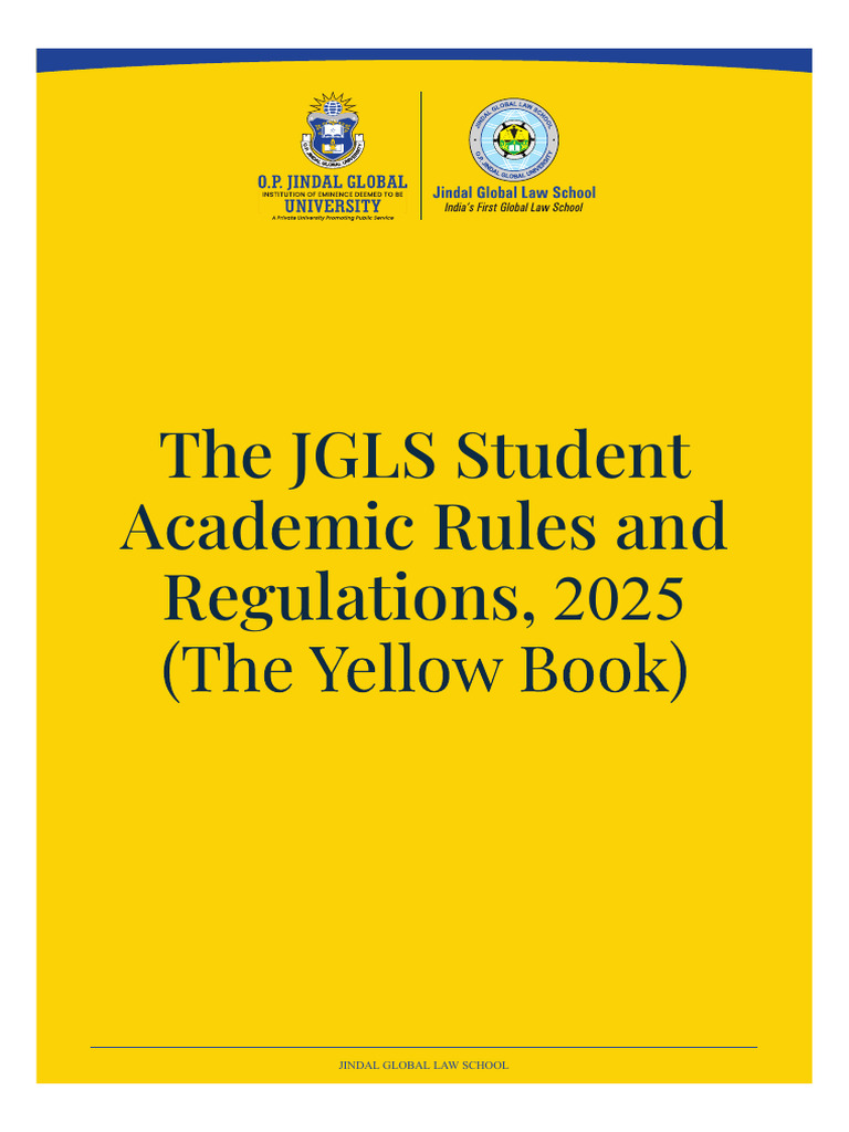 JGLS Academic Rules & Regulations 2025 | PDF | Teaching Assistant ...