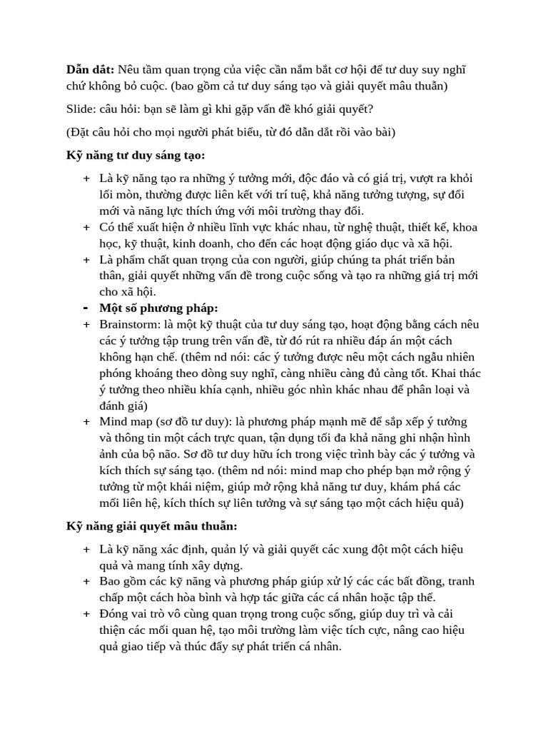 ND KNS Tháng 3 | PDF