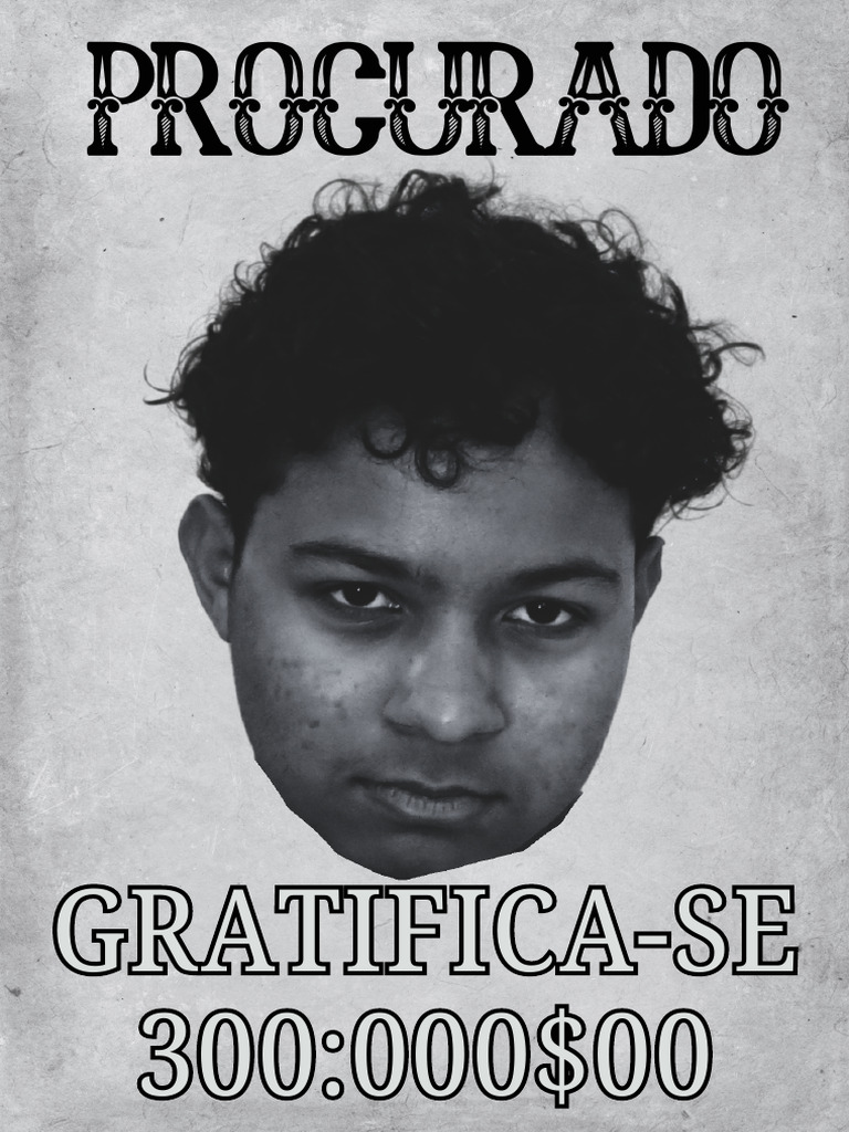 Black and Gray Minimalist Criminal Photo Wanted Poster | PDF