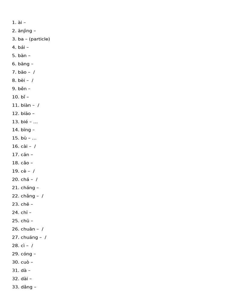 HSK3 Level1 Pinyin Myanmar Unicode | PDF