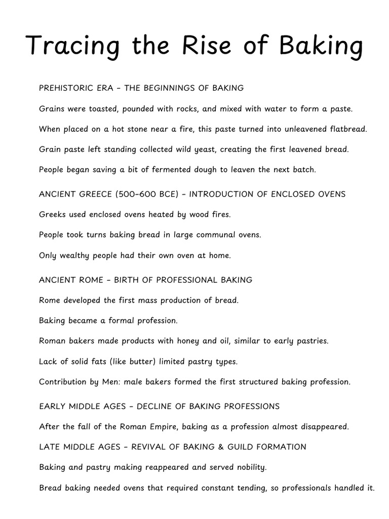 Evolution of Baking Through History | PDF | Baking | Breads