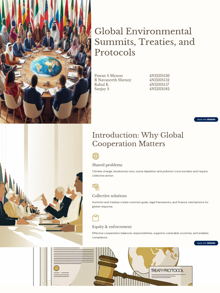 Global Environmental Summits Treaties and Protocols[1] Repaired | PDF ...