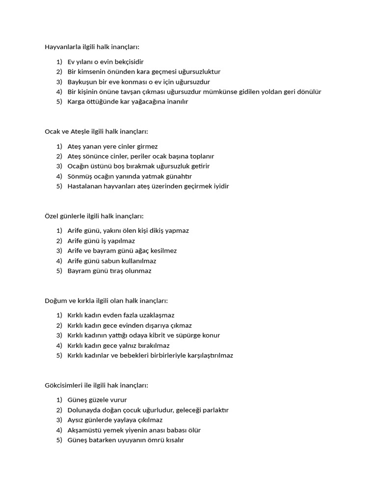Batıl Inanç Not | PDF