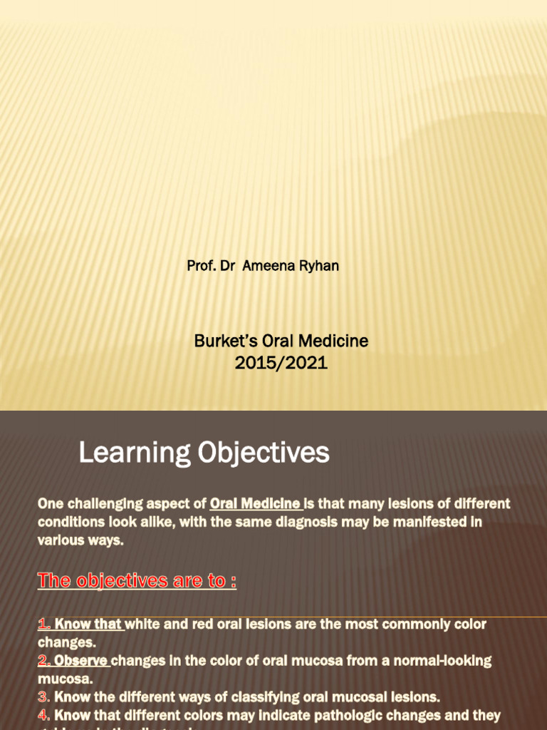 Oral Mucosa: Red and White Lesions Guide | PDF | Candida (Fungus ...