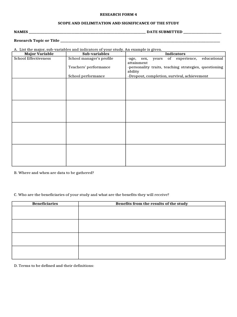 Research Form 4 | PDF