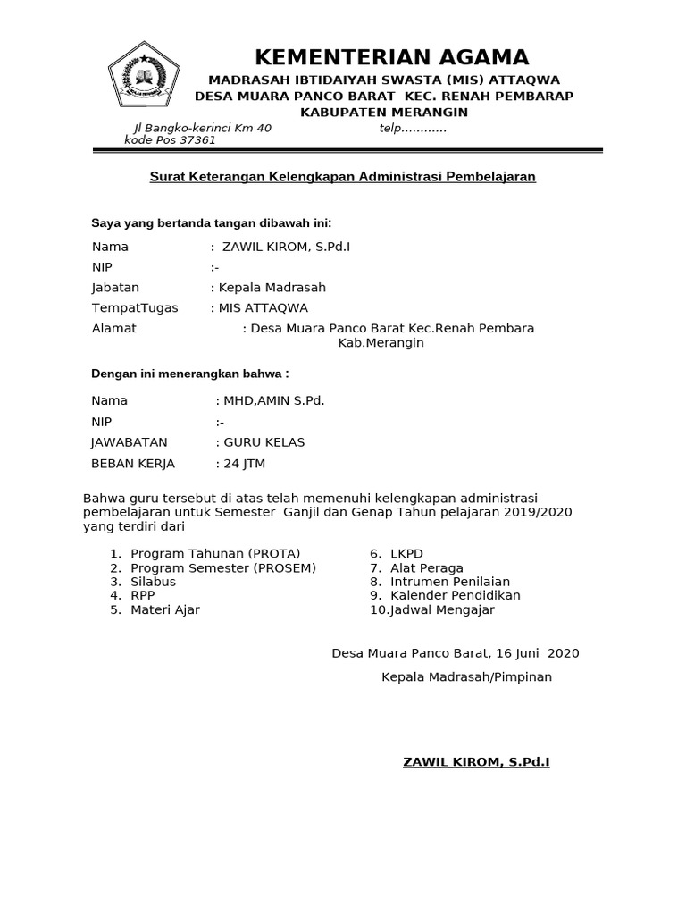 Administrasi Mhd.amin | PDF