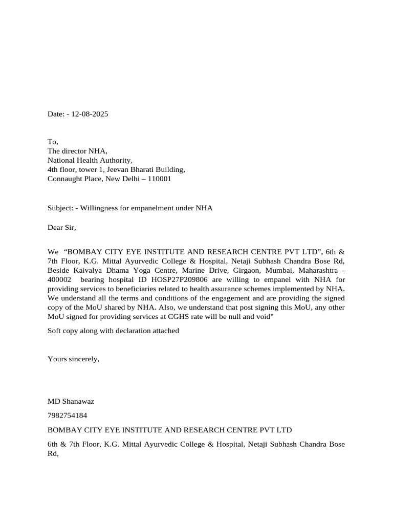 Declaration Letter | PDF