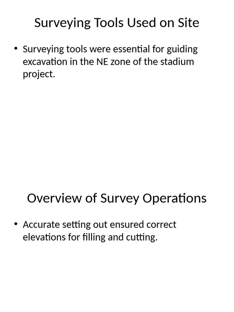 Essential Surveying Tools for Excavation | PDF