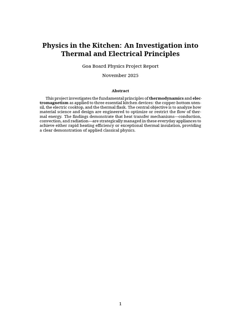 Physics in Kitchen | PDF | Heat | Thermal Conduction