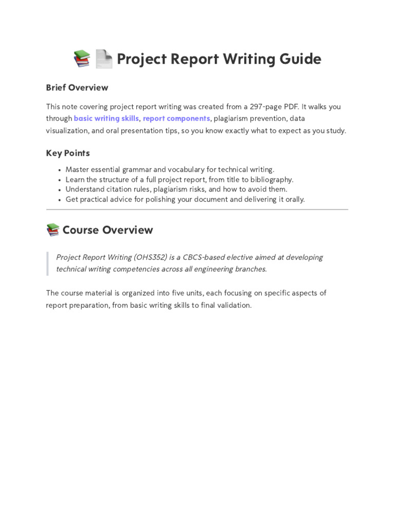 OHS352 Project Report Writing (R 2021), Sem 7 Book | PDF | Grammatical ...