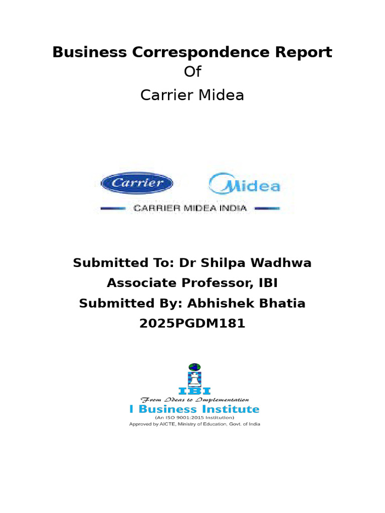 Carrier Midea India Introduction | PDF | Air Conditioning | Efficient ...